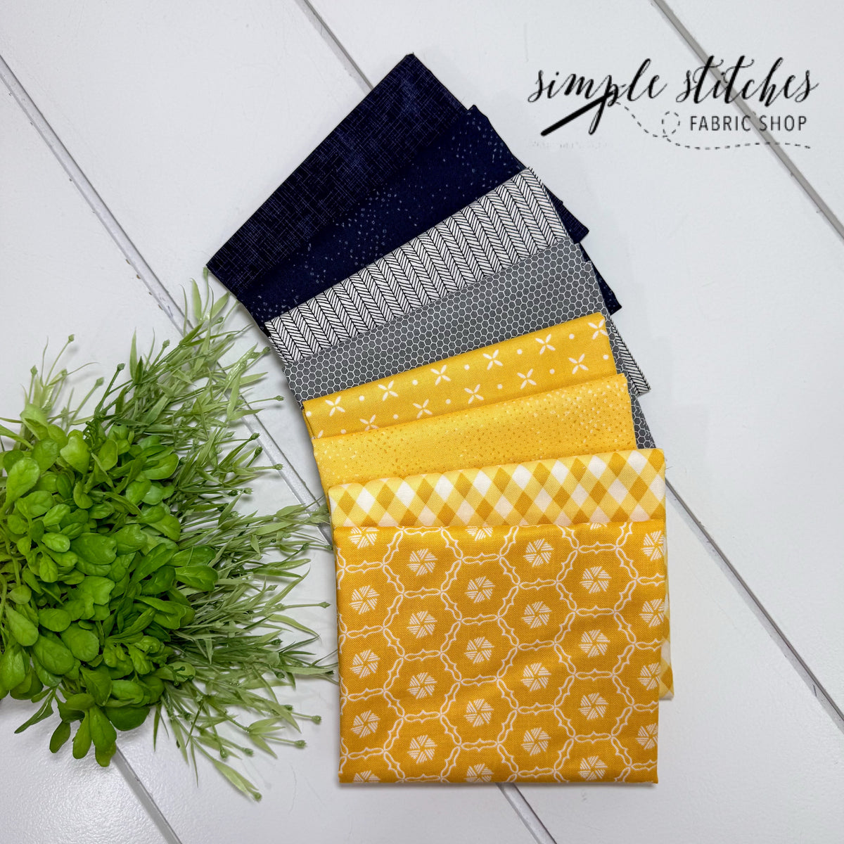 Bumble Bee Simple Bundle (8) Fat Quarter bundle from different Collect ...