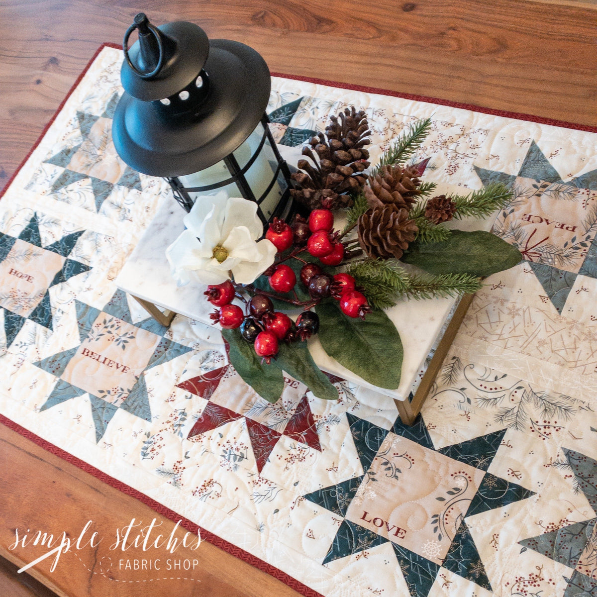 Winter Wishes Runner PDF Pattern – Simple Stitches Fabric Shop, LLC