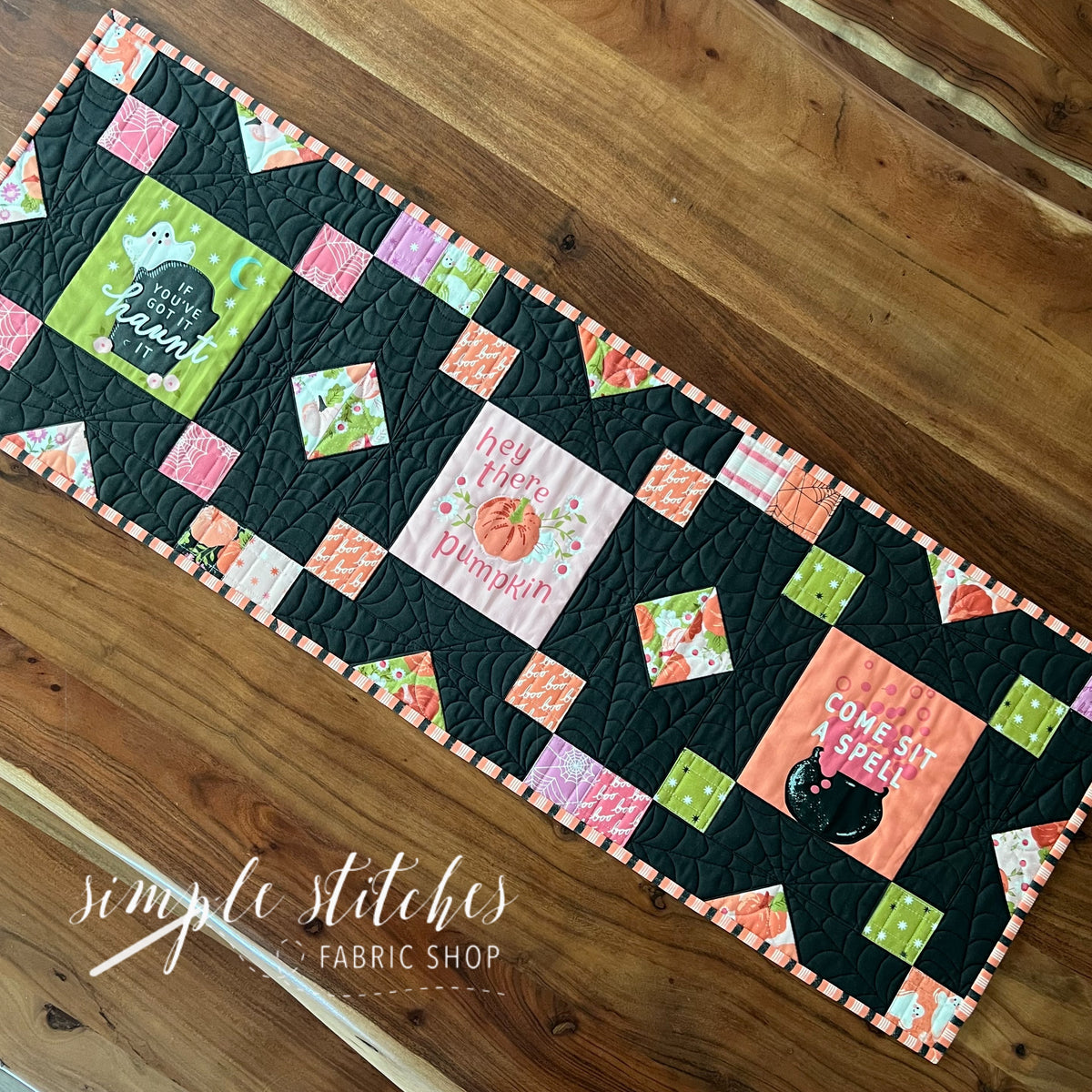 Hey Boo Runner - made by Myra – Simple Stitches Fabric Shop, LLC