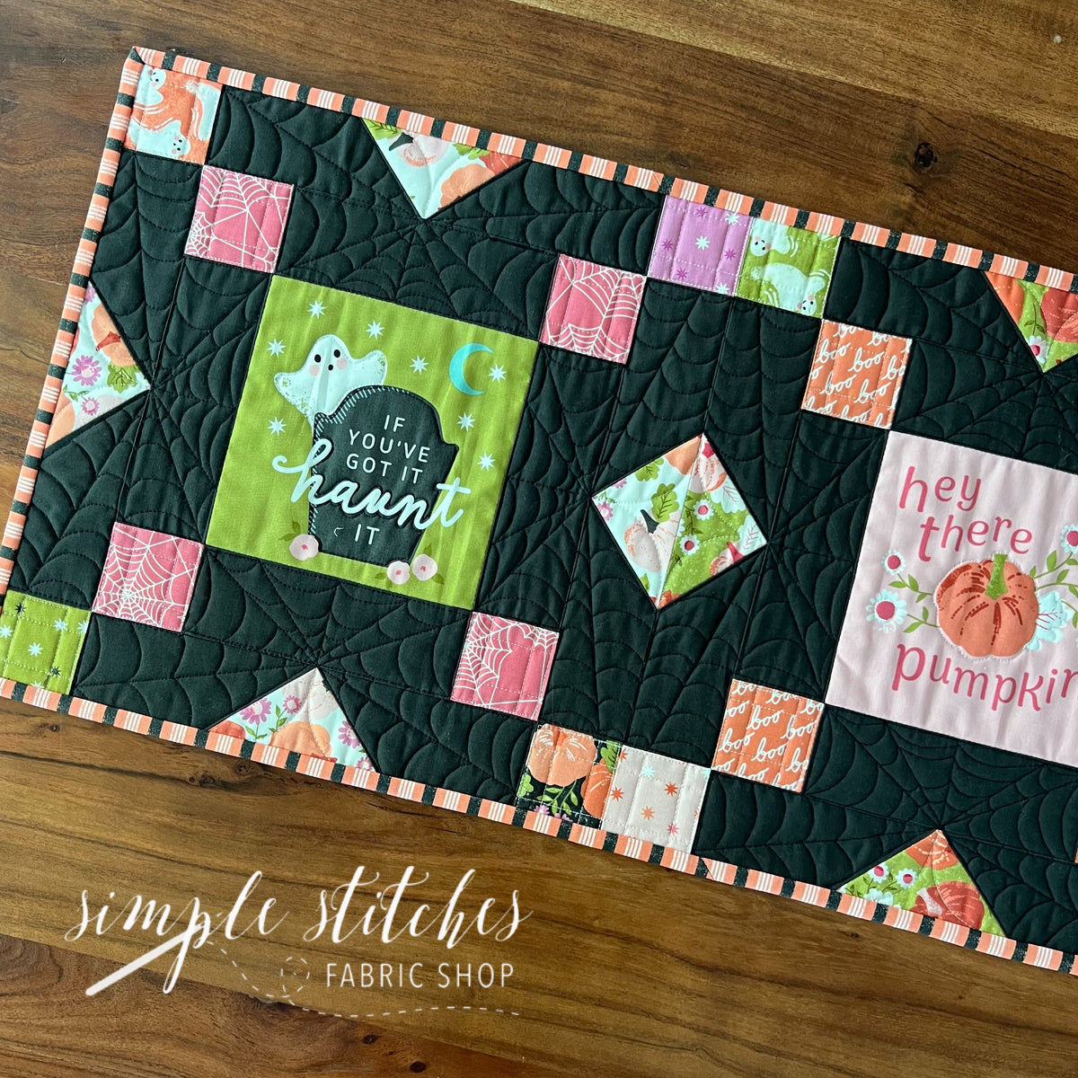 Hey Boo Runner - made by Myra – Simple Stitches Fabric Shop, LLC