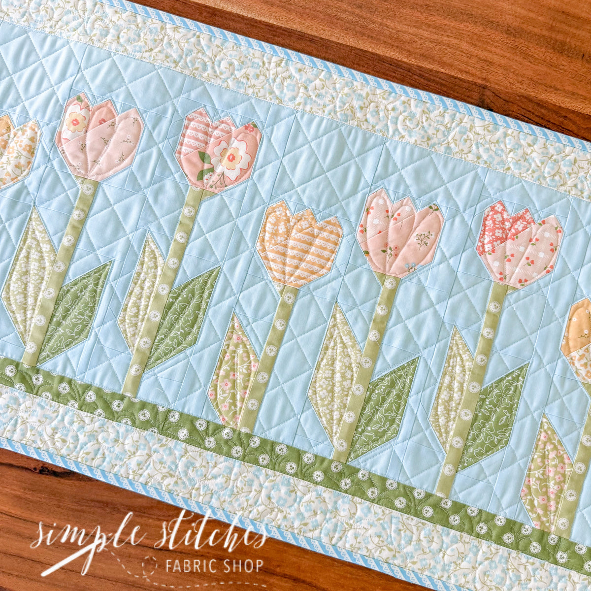 Spring Tulip Runner PDF Pattern – Simple Stitches Fabric Shop, LLC