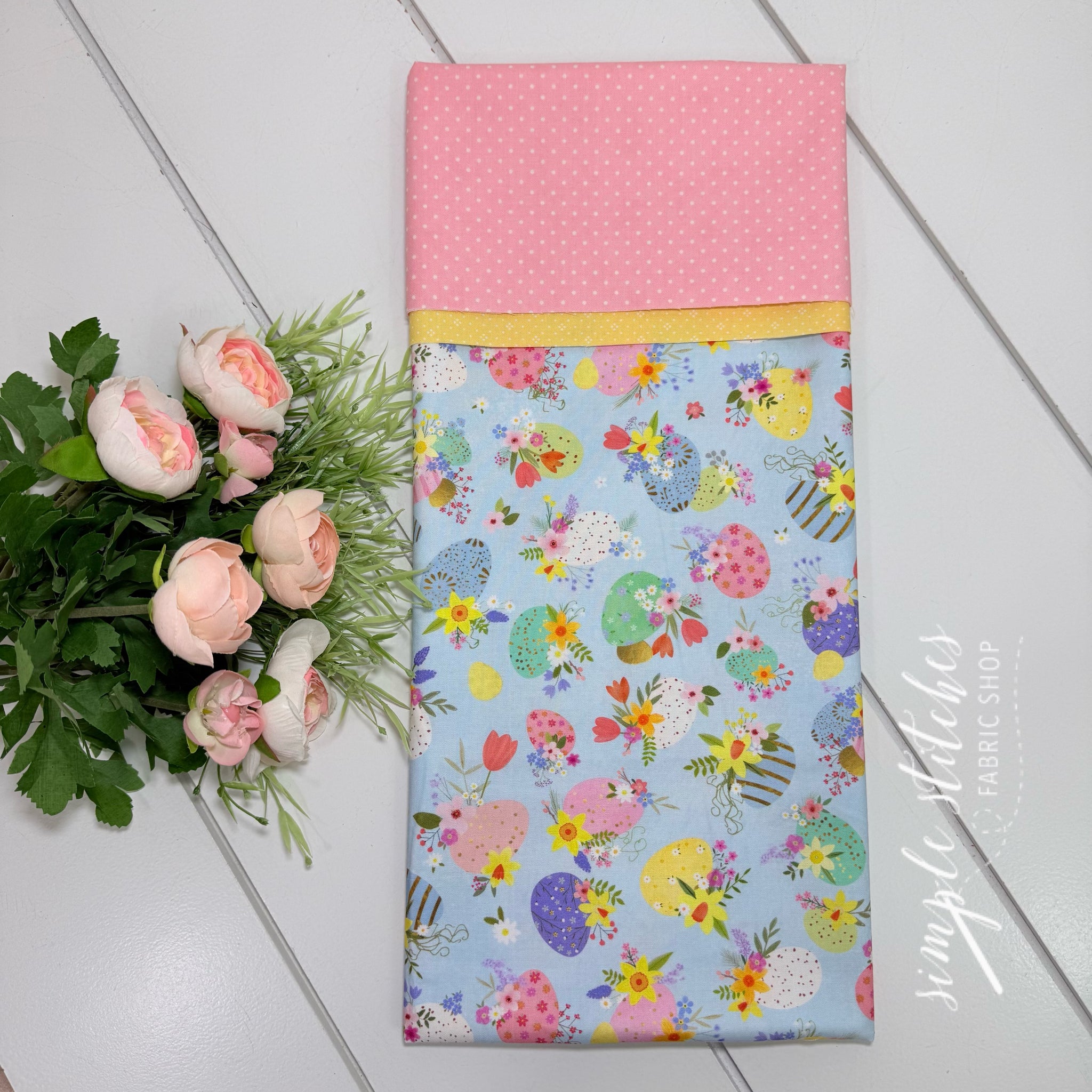 Easter Egg Standard Pillowcase Kit with Free Pattern – Simple Stitches ...