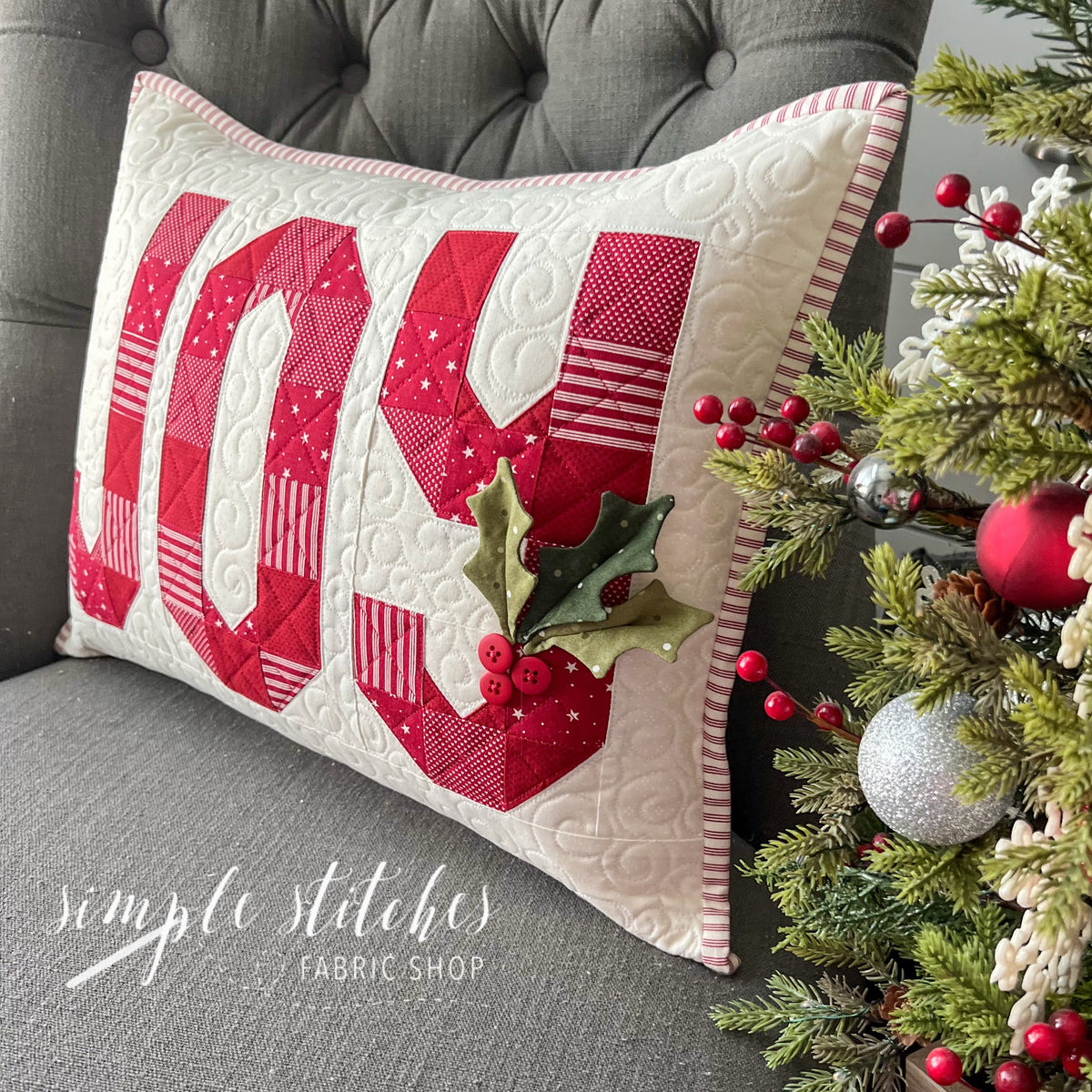 Joyful Pillow PDF Pattern – Simple Stitches Fabric Shop, LLC