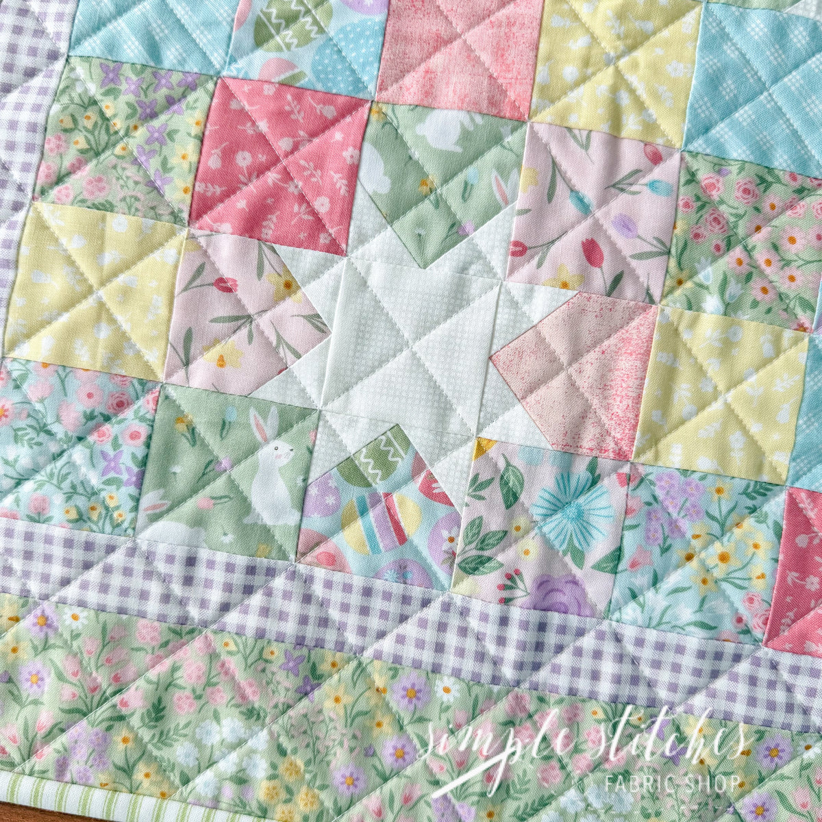 Bunny Trail Topper - made by Myra – Simple Stitches Fabric Shop, LLC