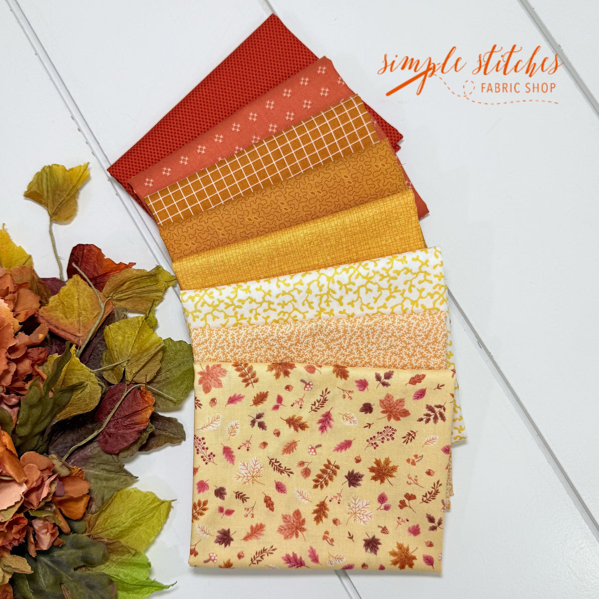 Fall Foliage Simple Bundle (8) Fat Quarter Bundle – Simple Stitches ...