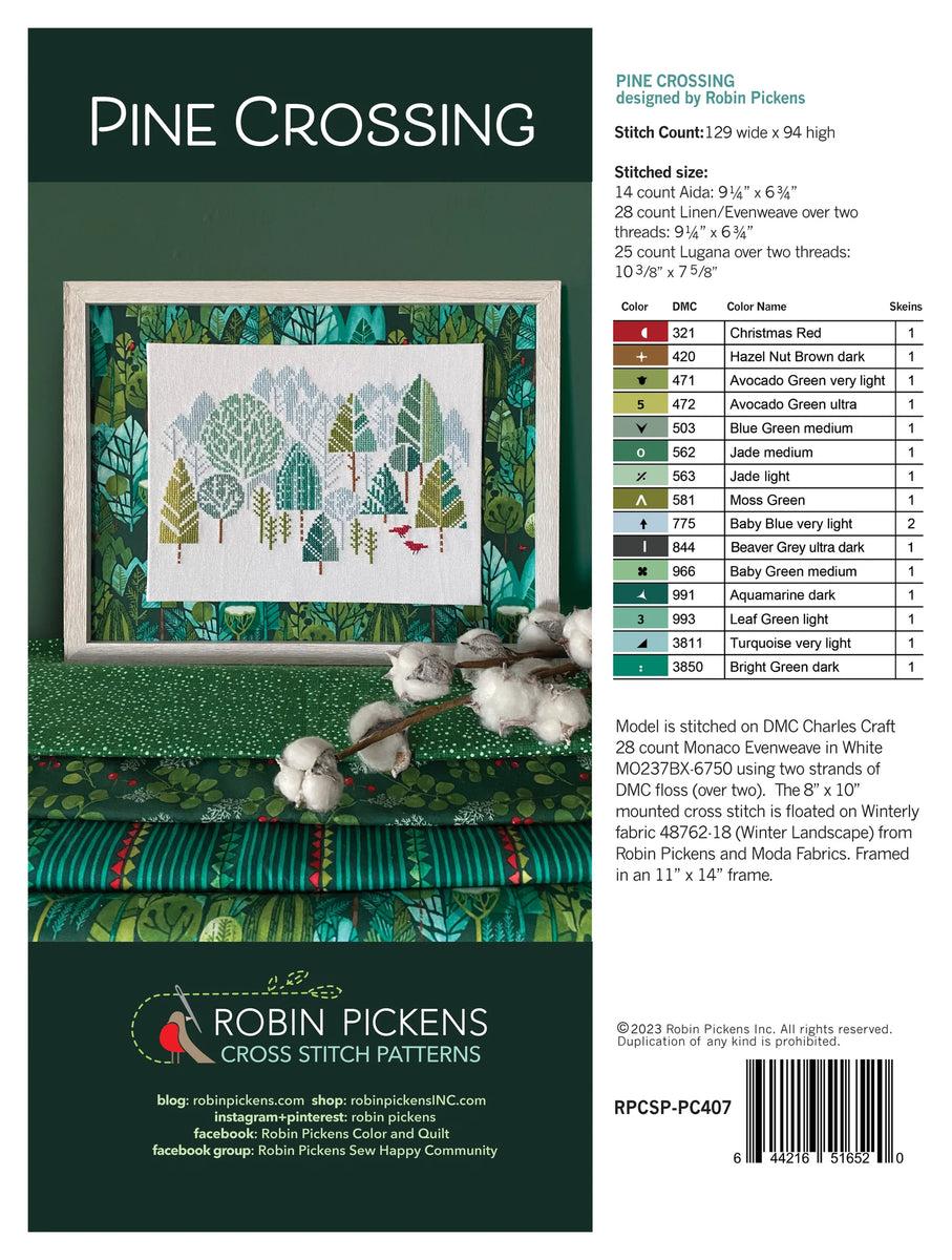Pine Crossing Cross Stitch Pattern by Robin Pickens - RPCSP PC407 ...