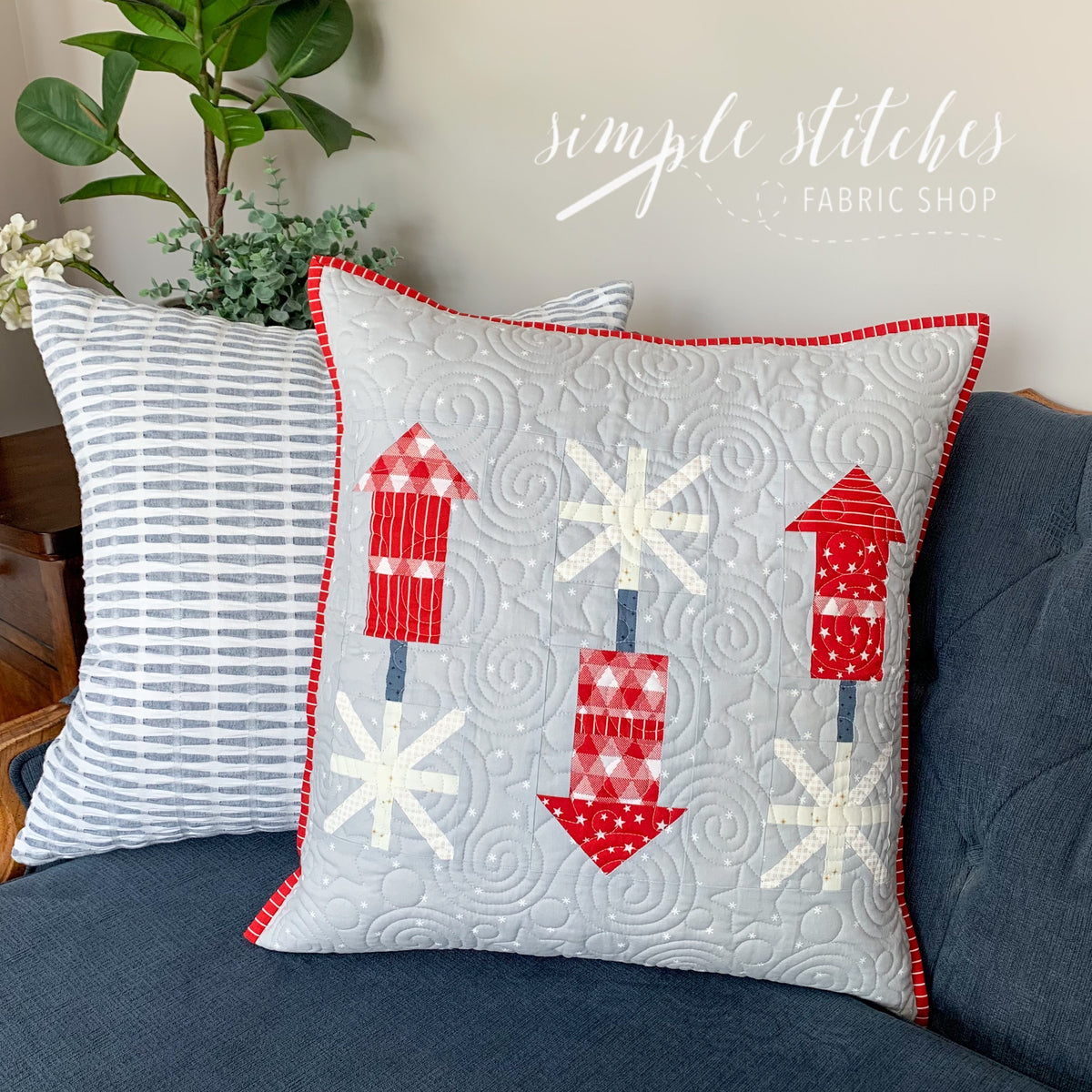 Firecracker Pillow Kit – Simple Stitches Fabric Shop, LLC