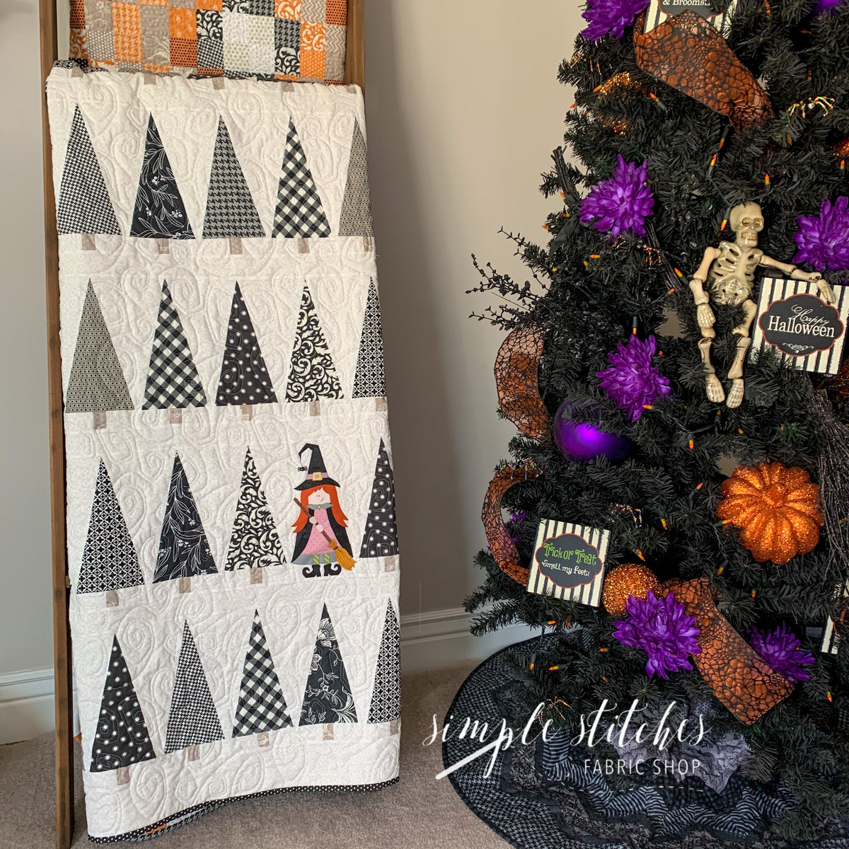 Little Witch in the Trees Quilt Kit – Simple Stitches Fabric Shop, LLC